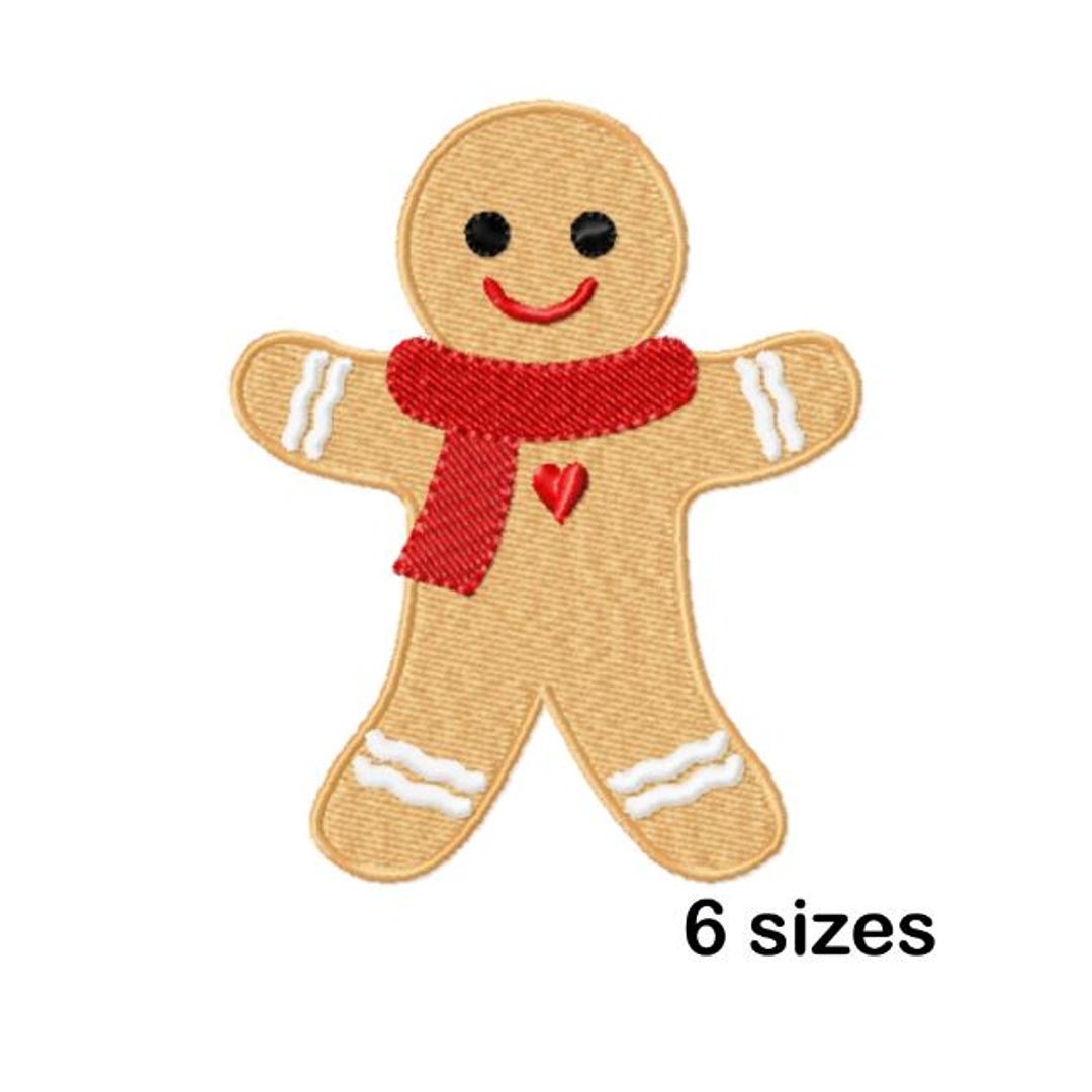 Gingerbread Man Embroidery Design, Christmas Design, Kids Embroidery ...