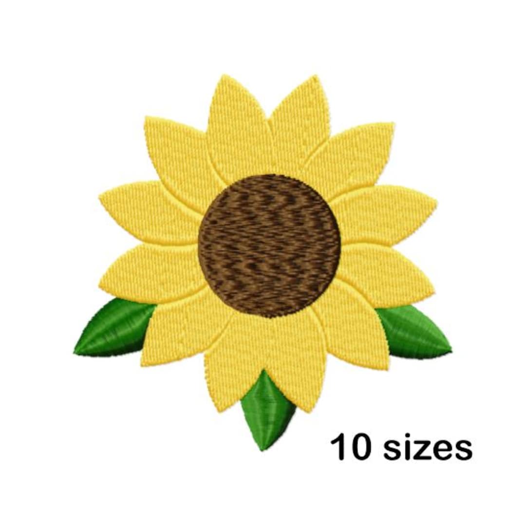 Sunflower Embroidery Design, Flower Embroidery File, Instant Download ...