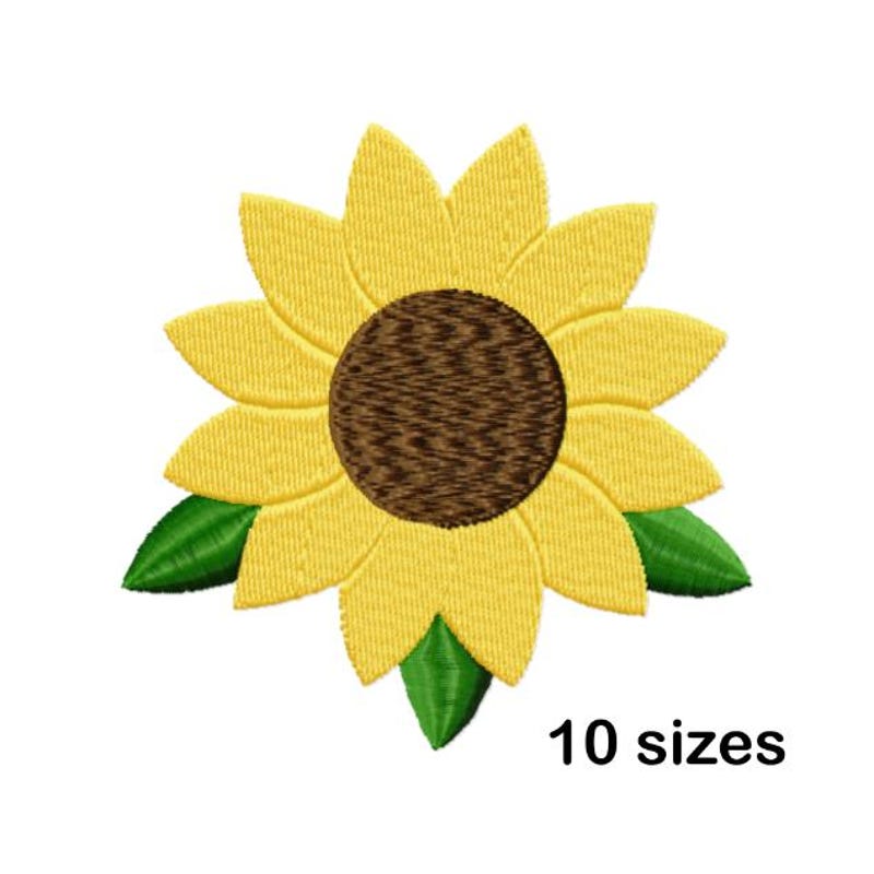 Sunflower Embroidery File - Etsy