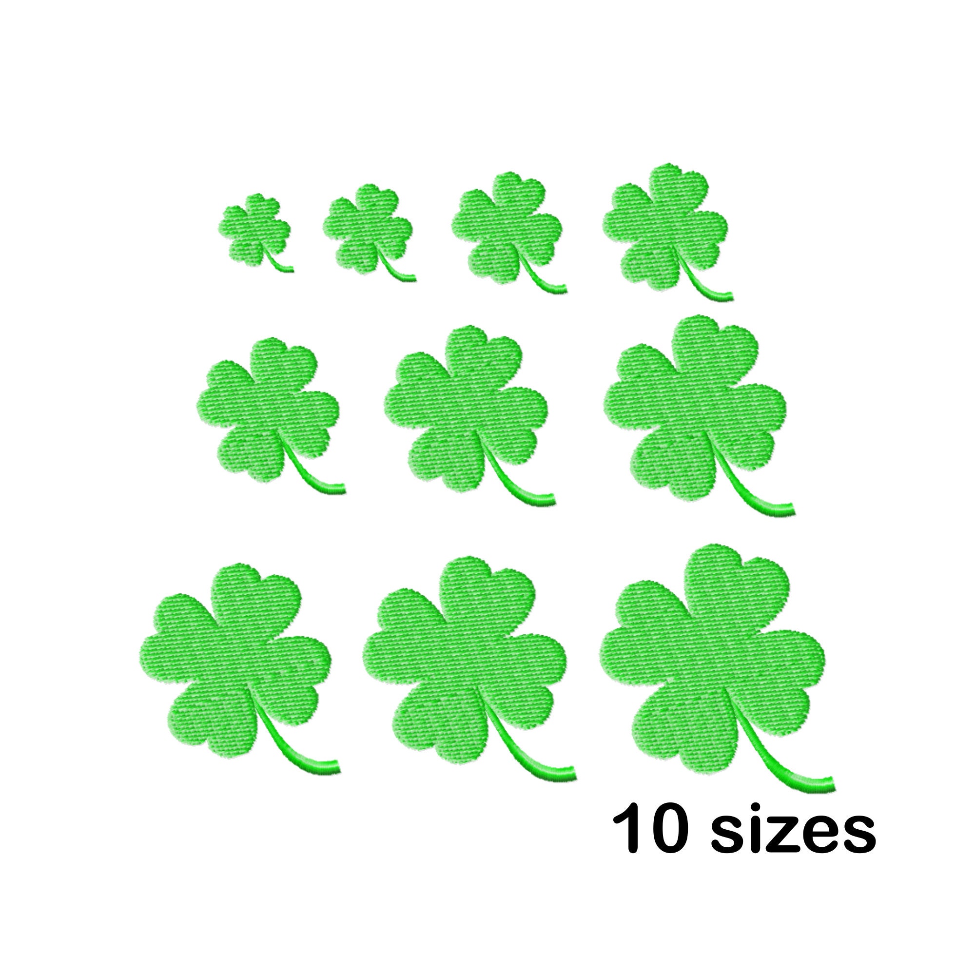 Four Leaf Clover Embroidery Designs Instant Download 10 - Etsy