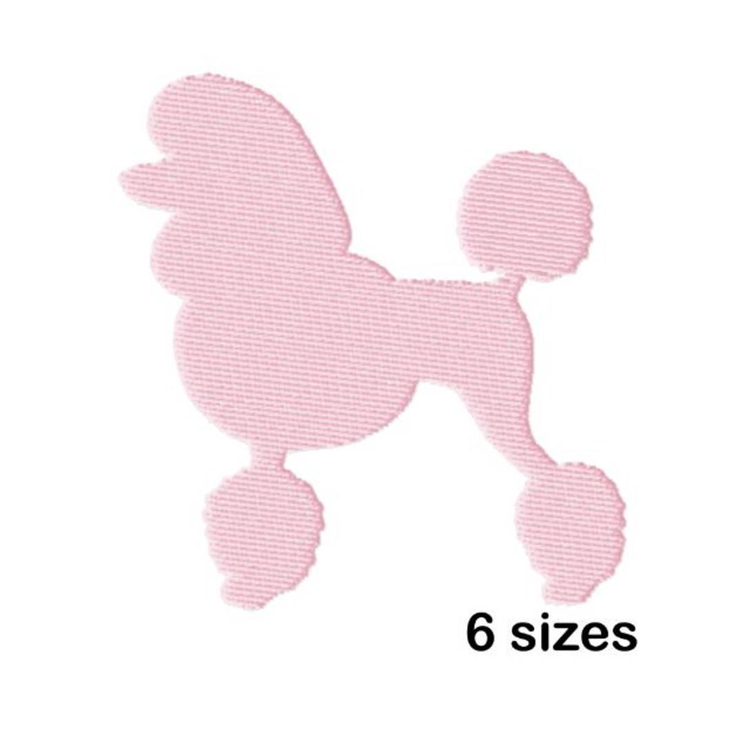 Poodle Embroidery Design, Instant Download in 6 Sizes - Etsy