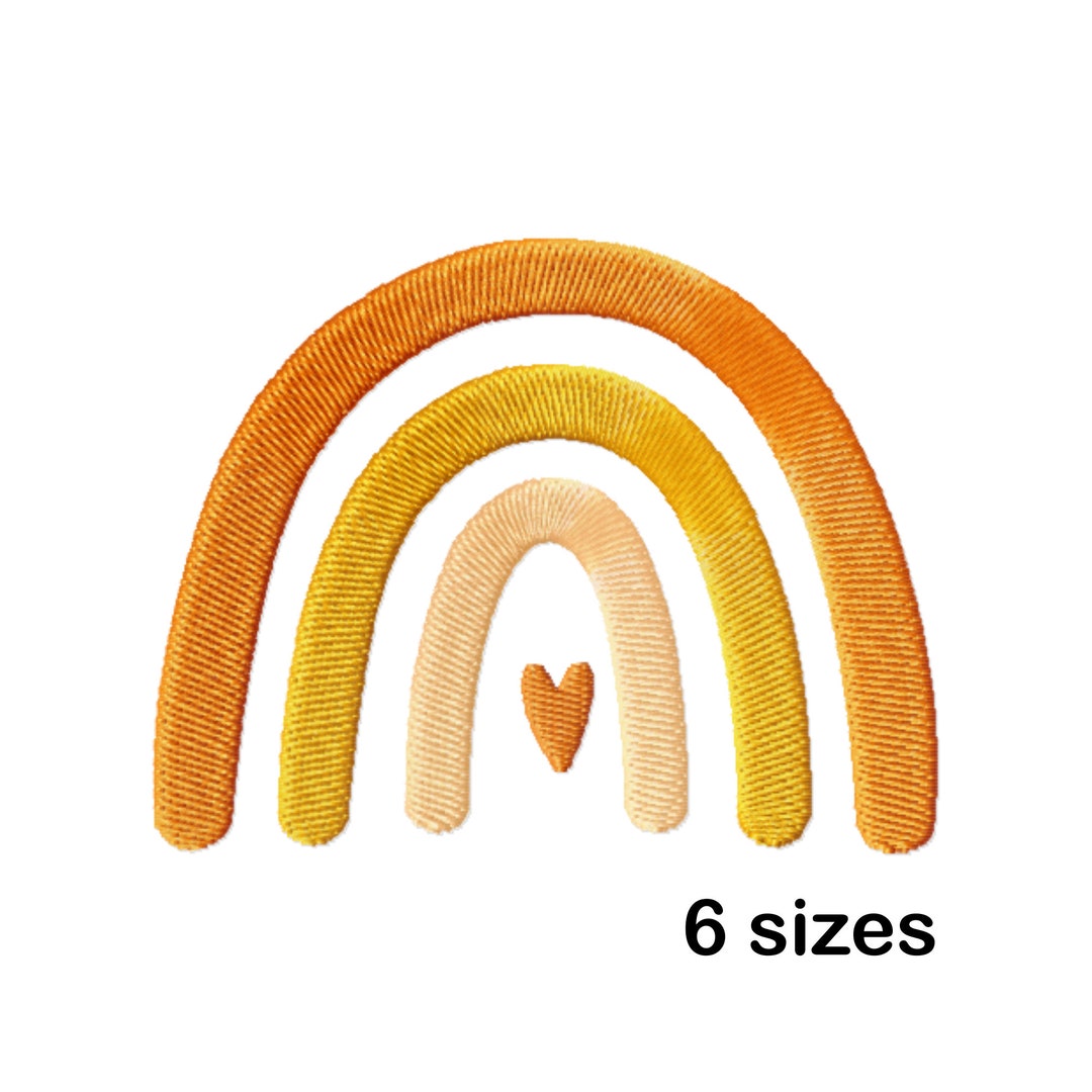 Rainbow Embroidery Designs, Instant Download in 6 Sizes - Etsy