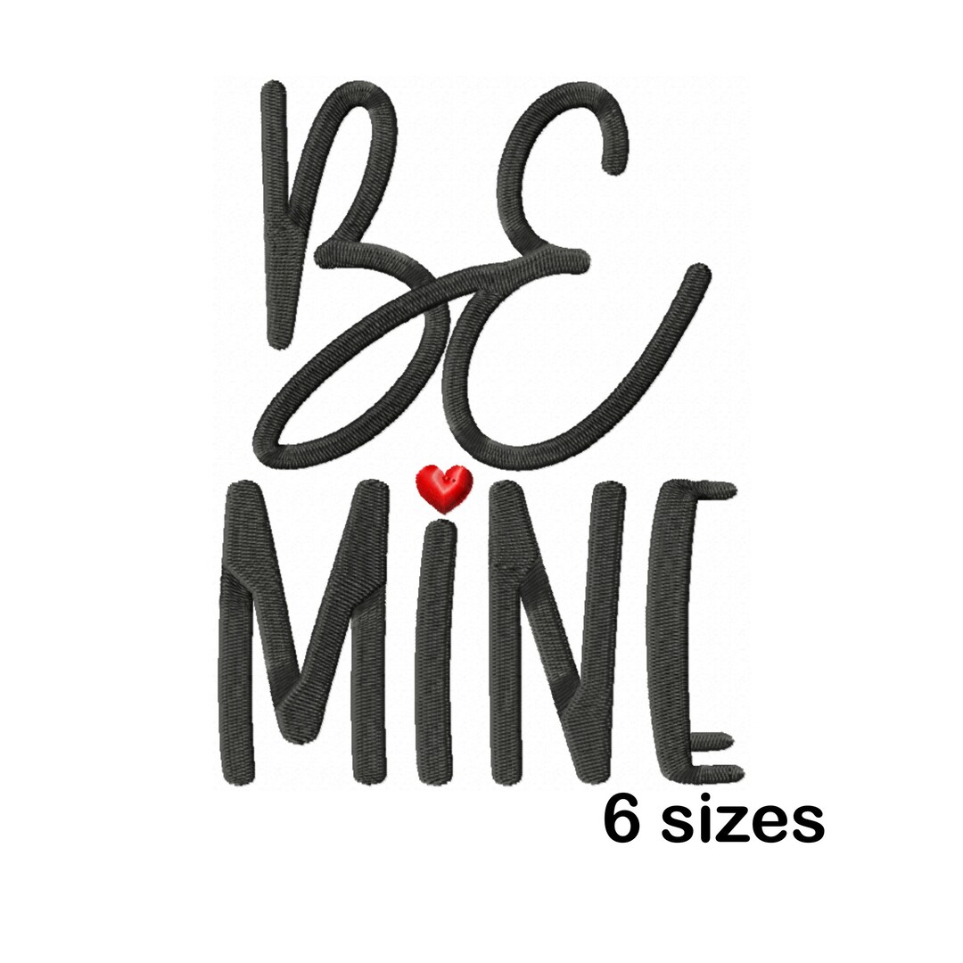 Be Mine Embroidery Design, Valentine Love Machine Embroidery Designs ...