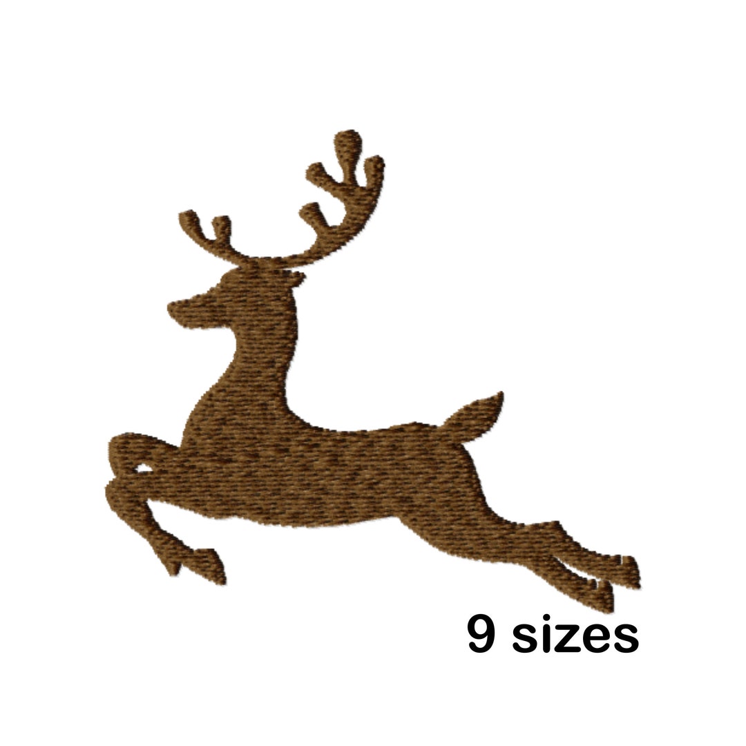 Reindeer Embroidery Design, Instant Download in 9 Sizes - Etsy