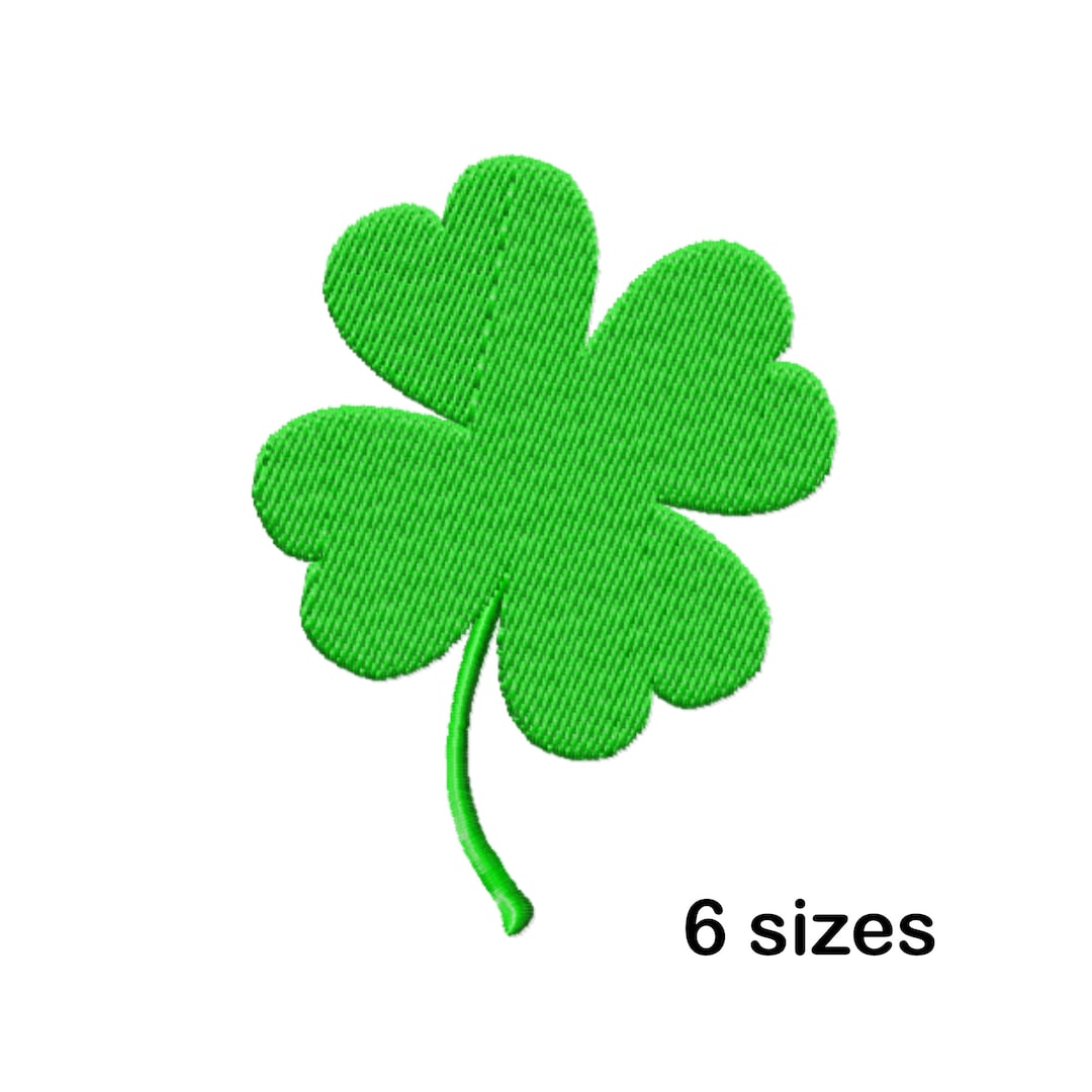 Four Leaf Clover Embroidery Design, St Patrick's Day Machine Embroidery ...