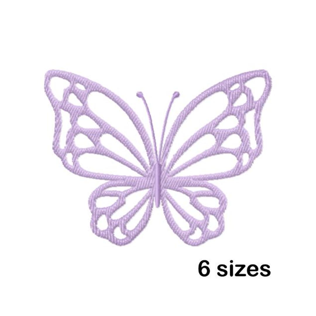 Butterfly Embroidery Design, Instant Download in 6 Sizes - Etsy