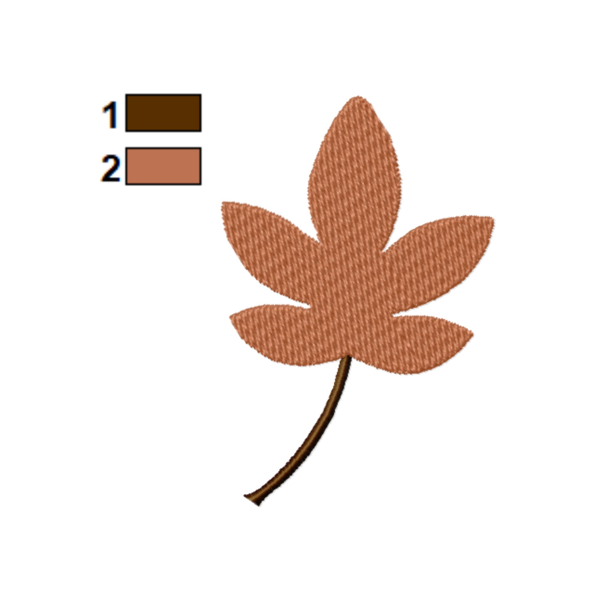 Oak Leaf Embroidery Designs Instant Download 6 Sizes - Etsy