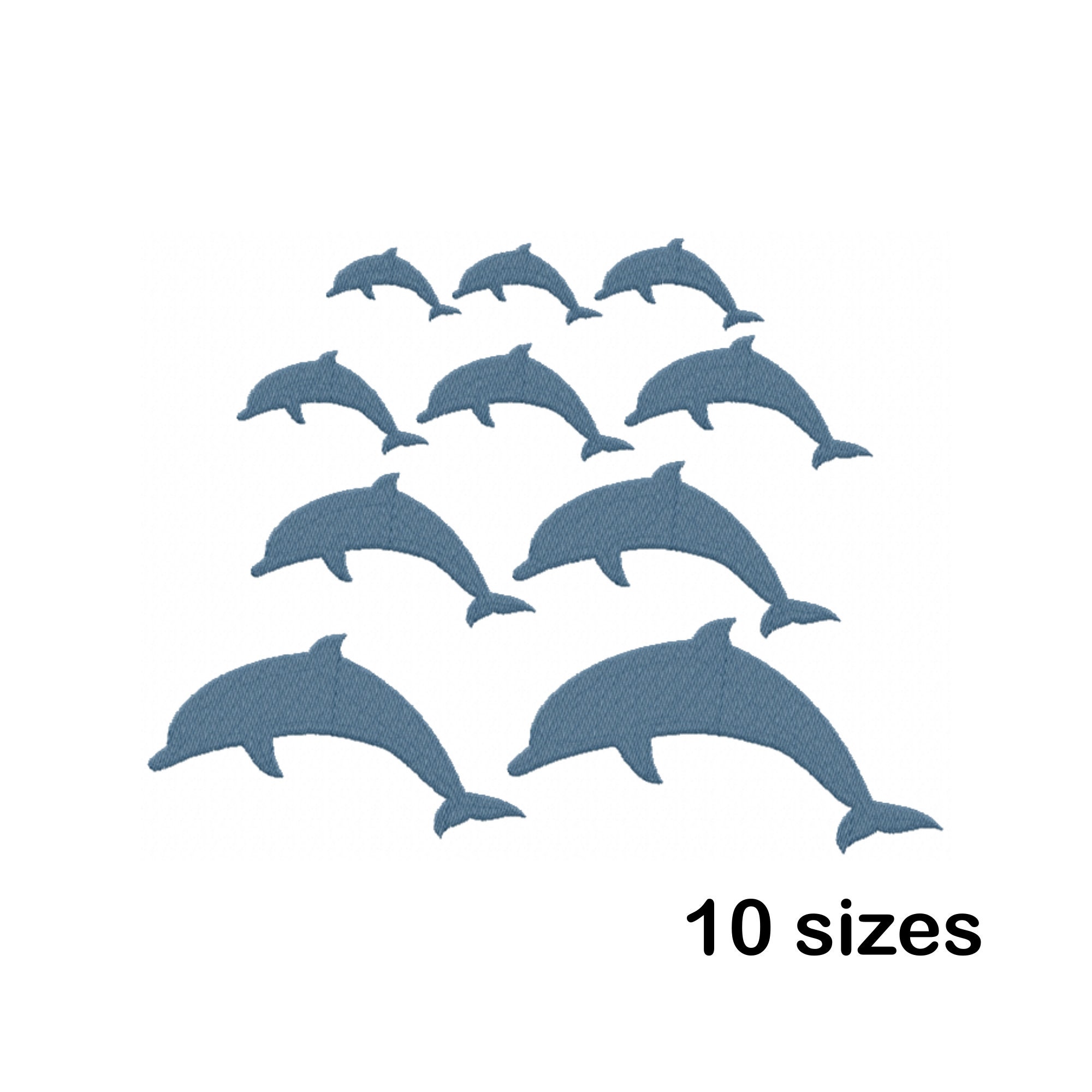 Dolphin Embroidery Designs Instant Download 10 Sizes - Etsy
