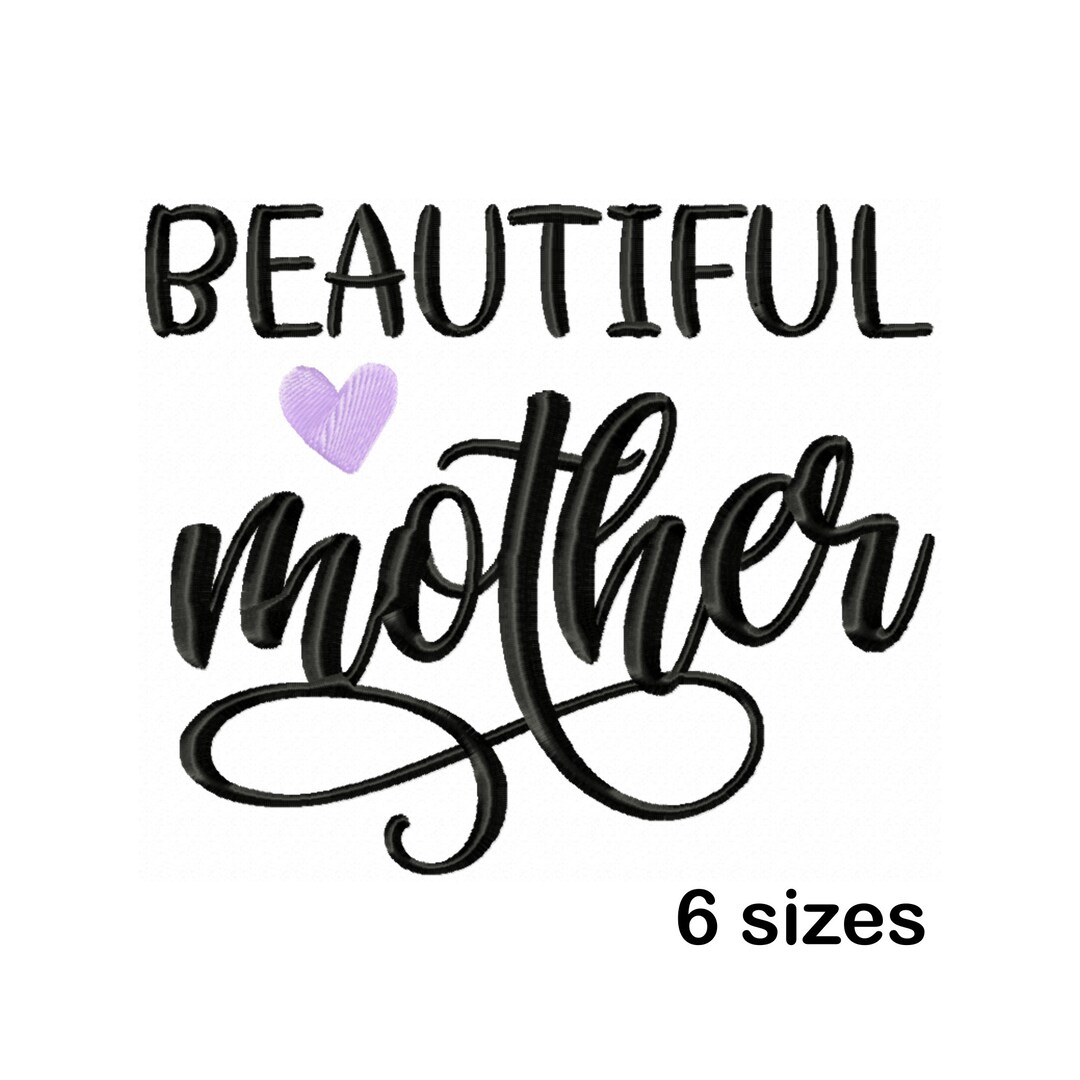 Beautiful Mother Embroidery Designs, Instant Download in 6 Sizes - Etsy