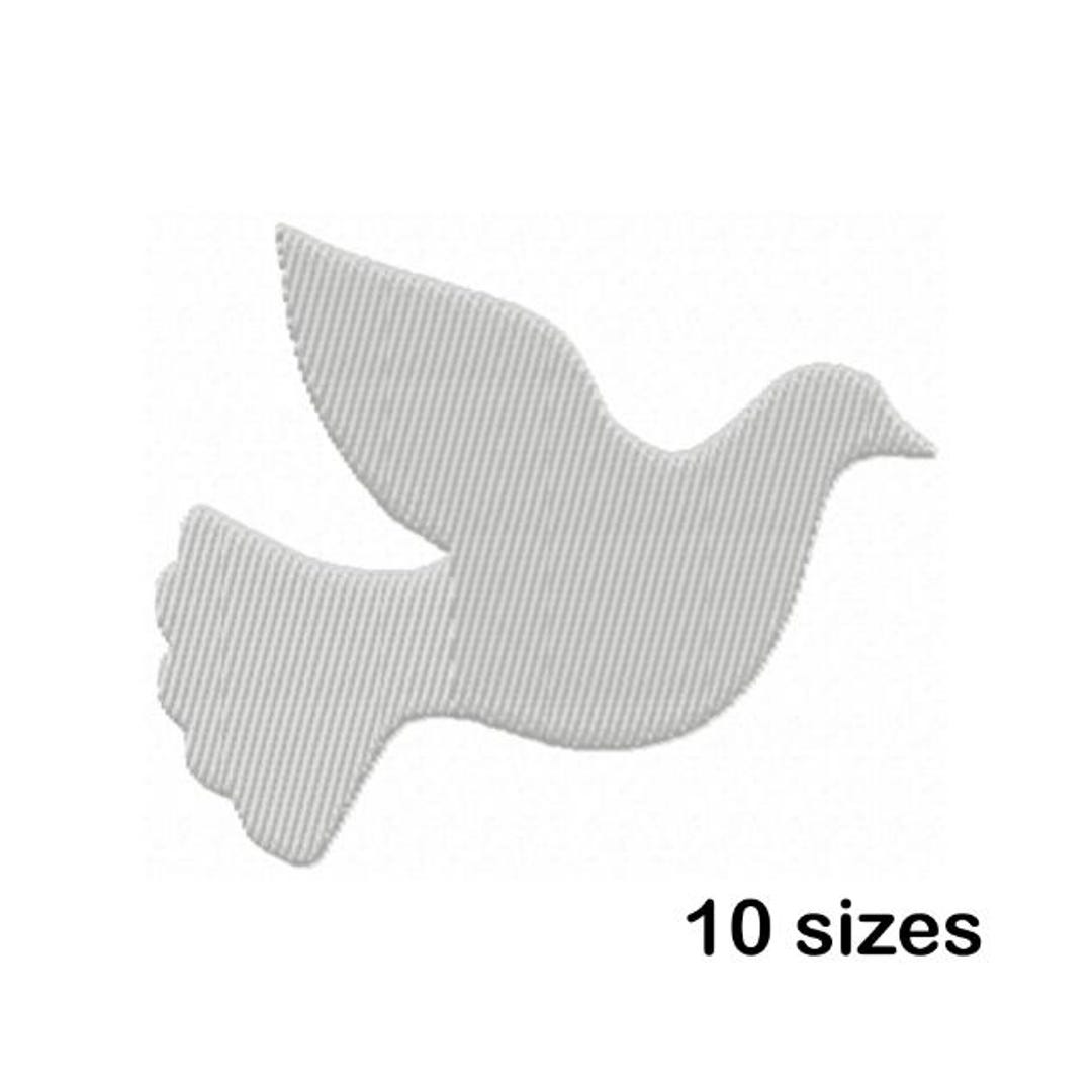 Peace Dove Machine Embroidery Design, Bird Silhouette File, Instant ...