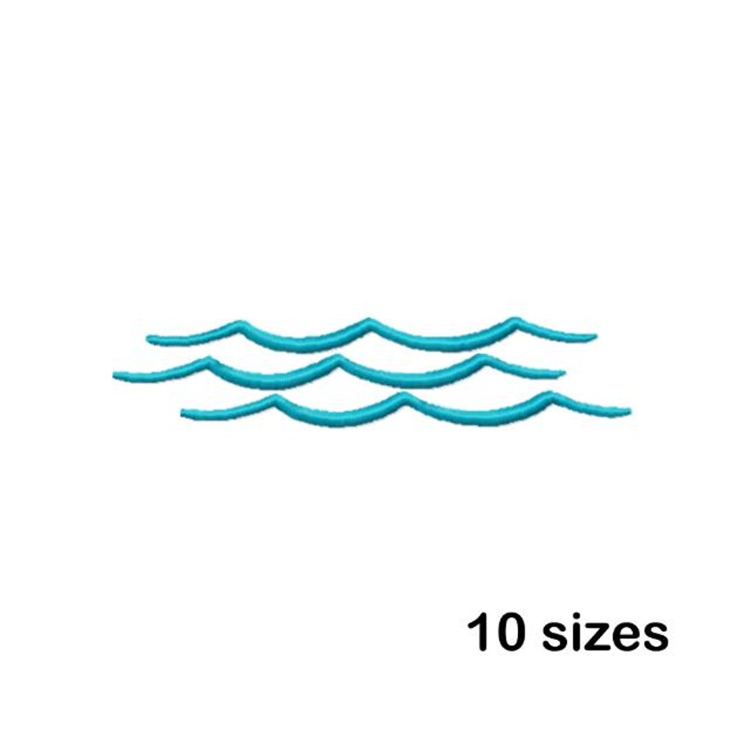 Wave Embroidery Design, Ocean Machine Embroidery Designs, Instant ...
