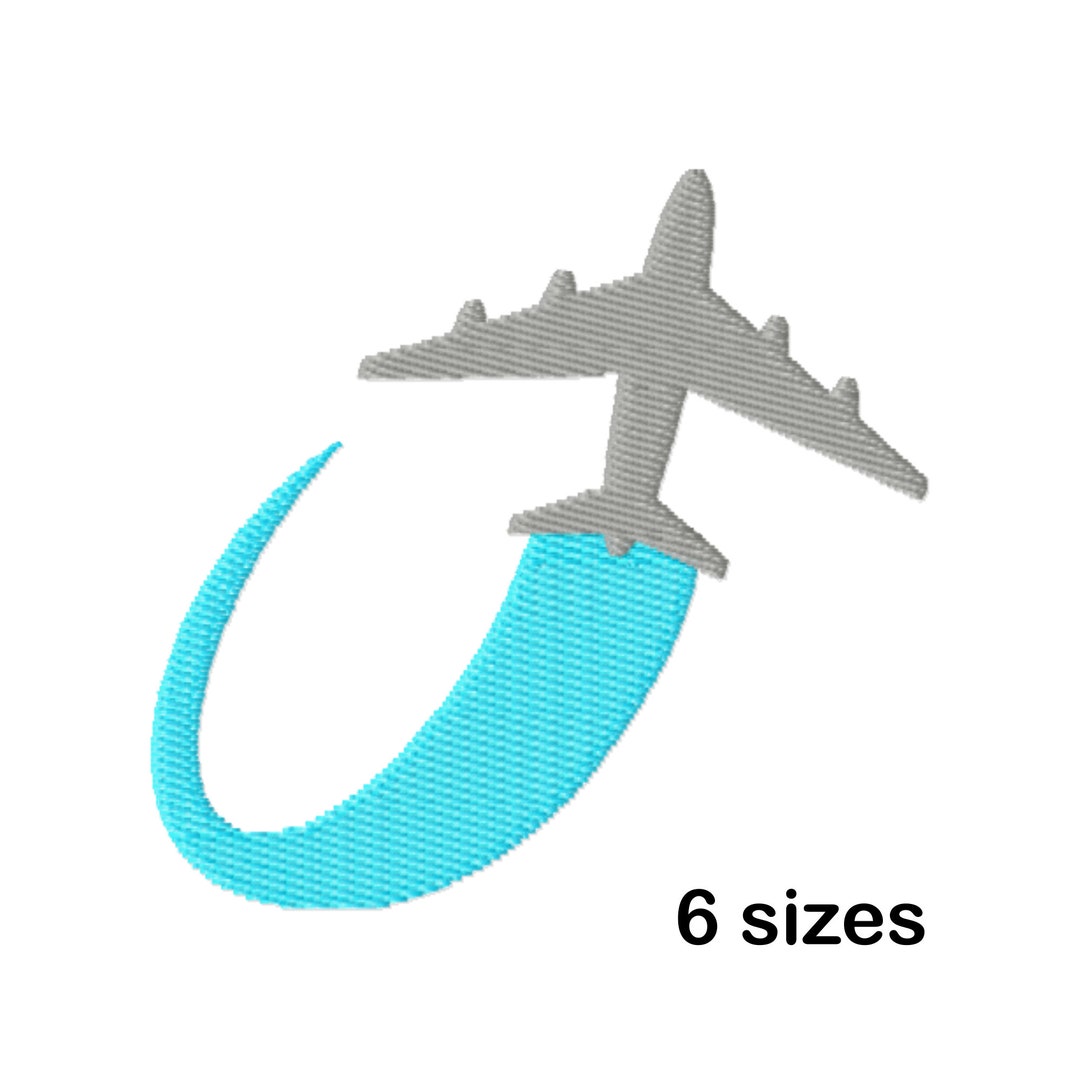 Airplane Embroidery Design, Instant Download in 6 Sizes - Etsy