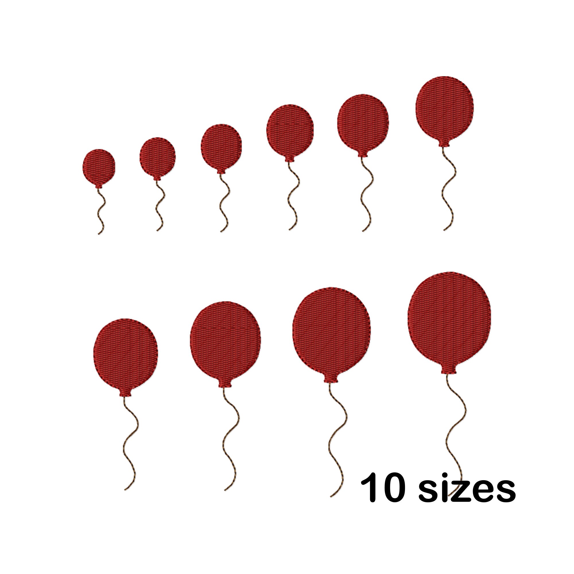 Red Balloon Machine Embroidery Design, 4x4 Hoop, Instant Download - Etsy