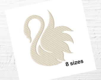 Elegant Swan Embroidery Designs Instant Download 4 Sizes - Etsy