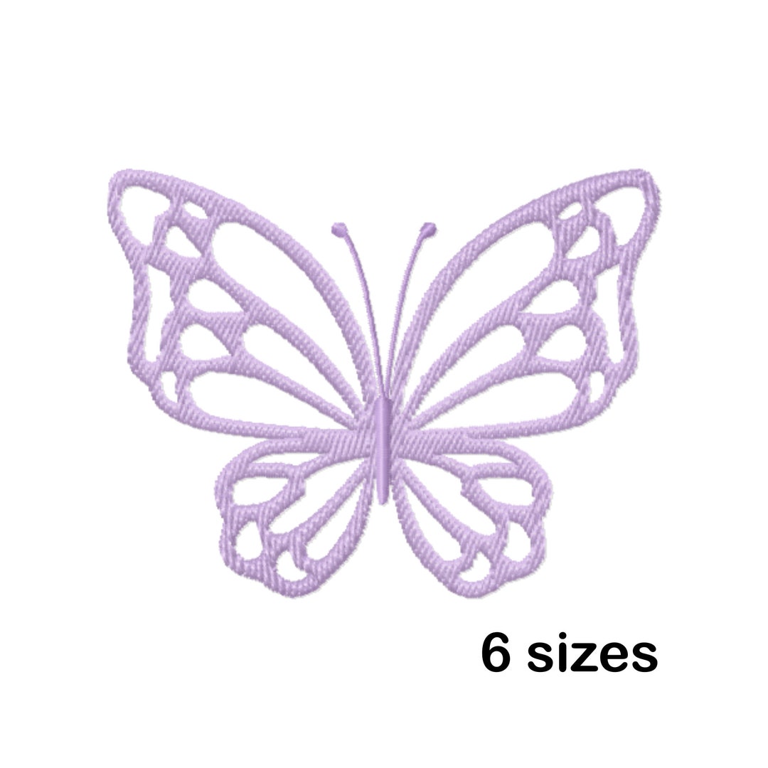 Butterfly Embroidery Design, Instant Download in 6 Sizes - Etsy
