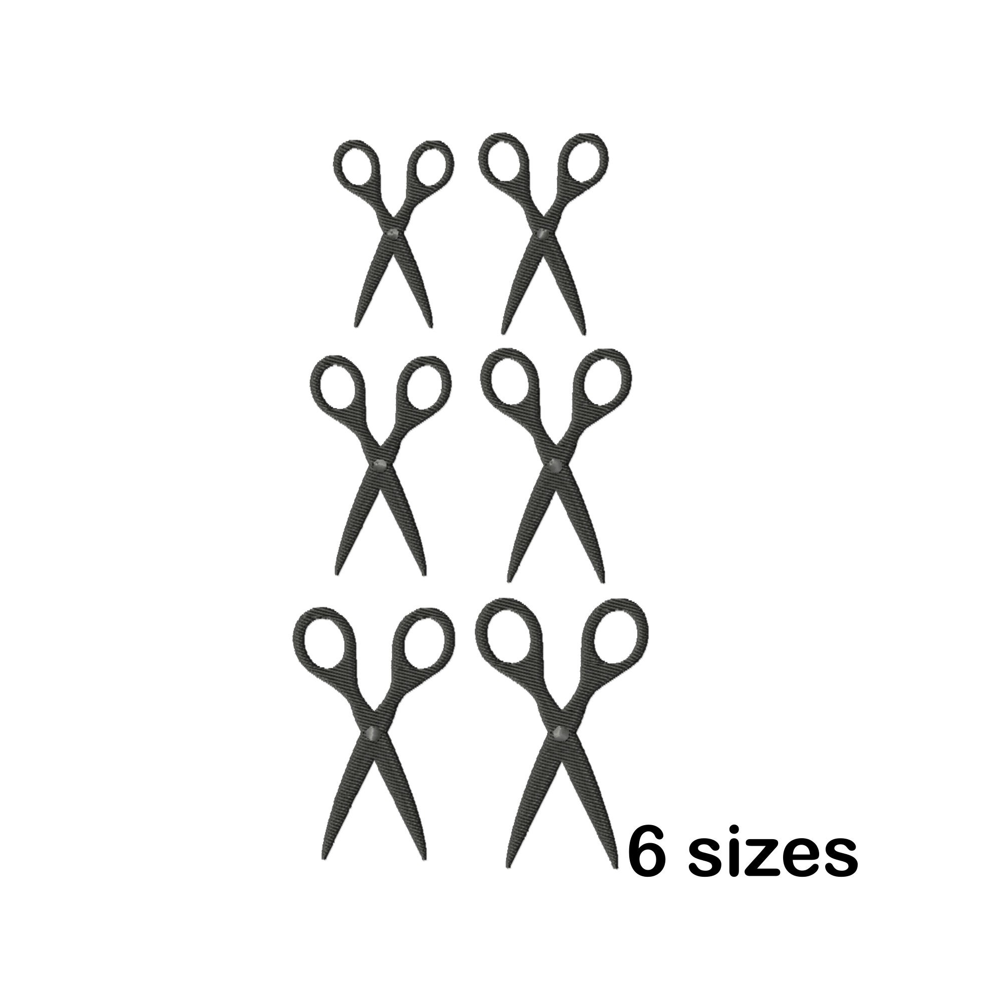 Scissors Embroidery Designs Instant Download 6 Sizes - Etsy