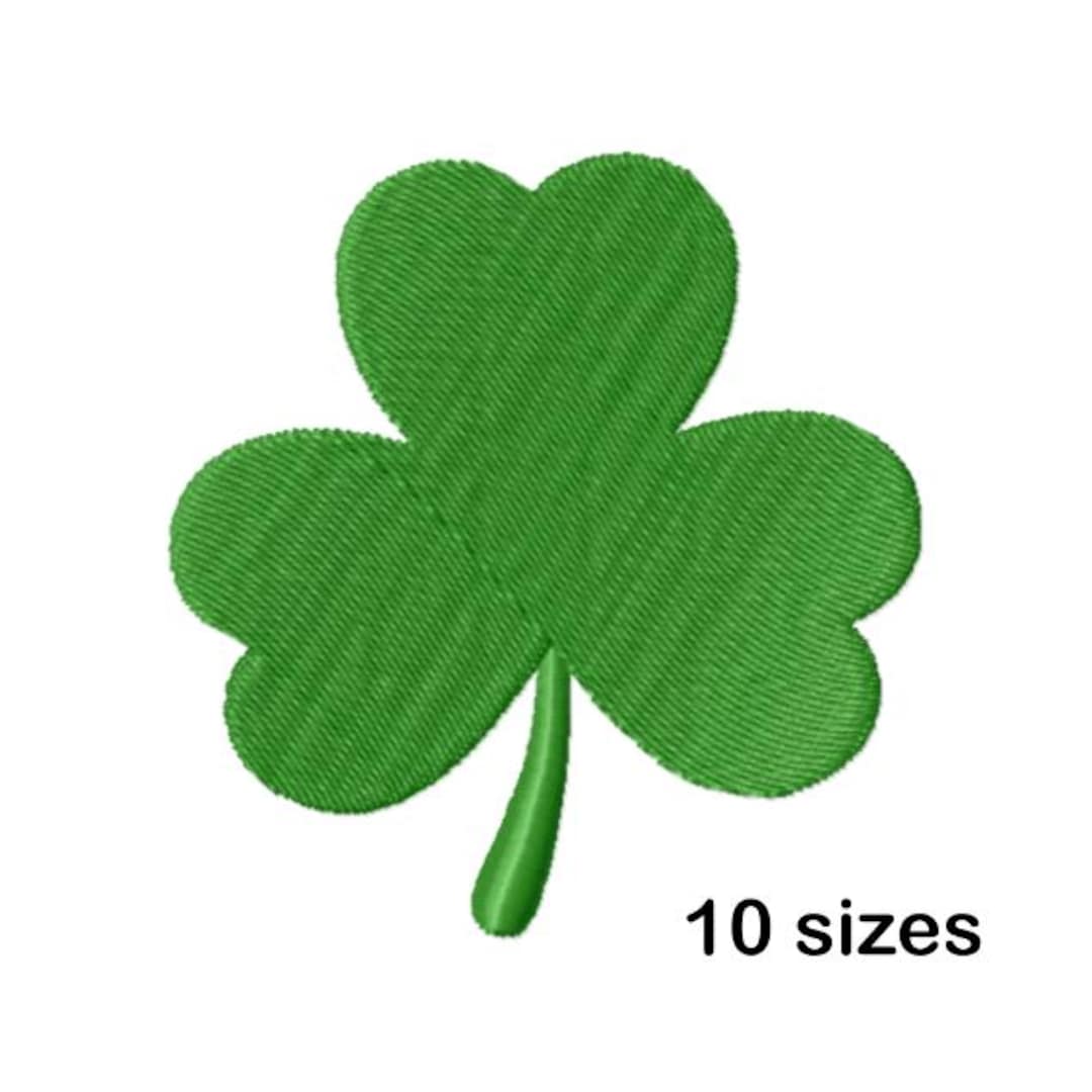 Shamrock Machine Embroidery Design, Three Leaf Clover Pattern, Instant ...