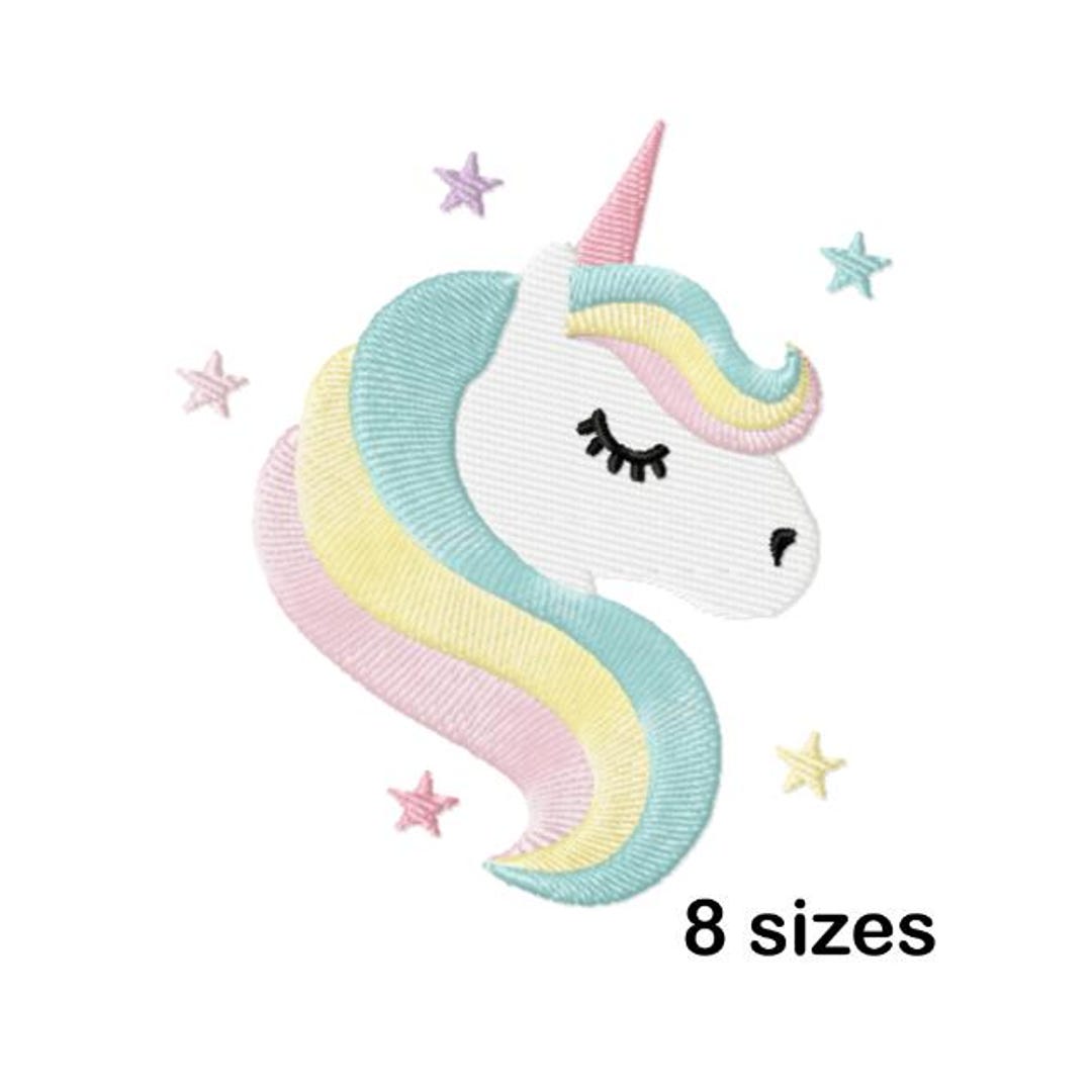 Unicorn Embroidery Design, Instant Download in 8 Sizes - Etsy