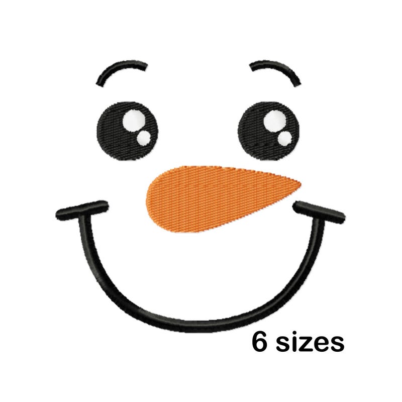 Snowman Face Embroidery - Etsy