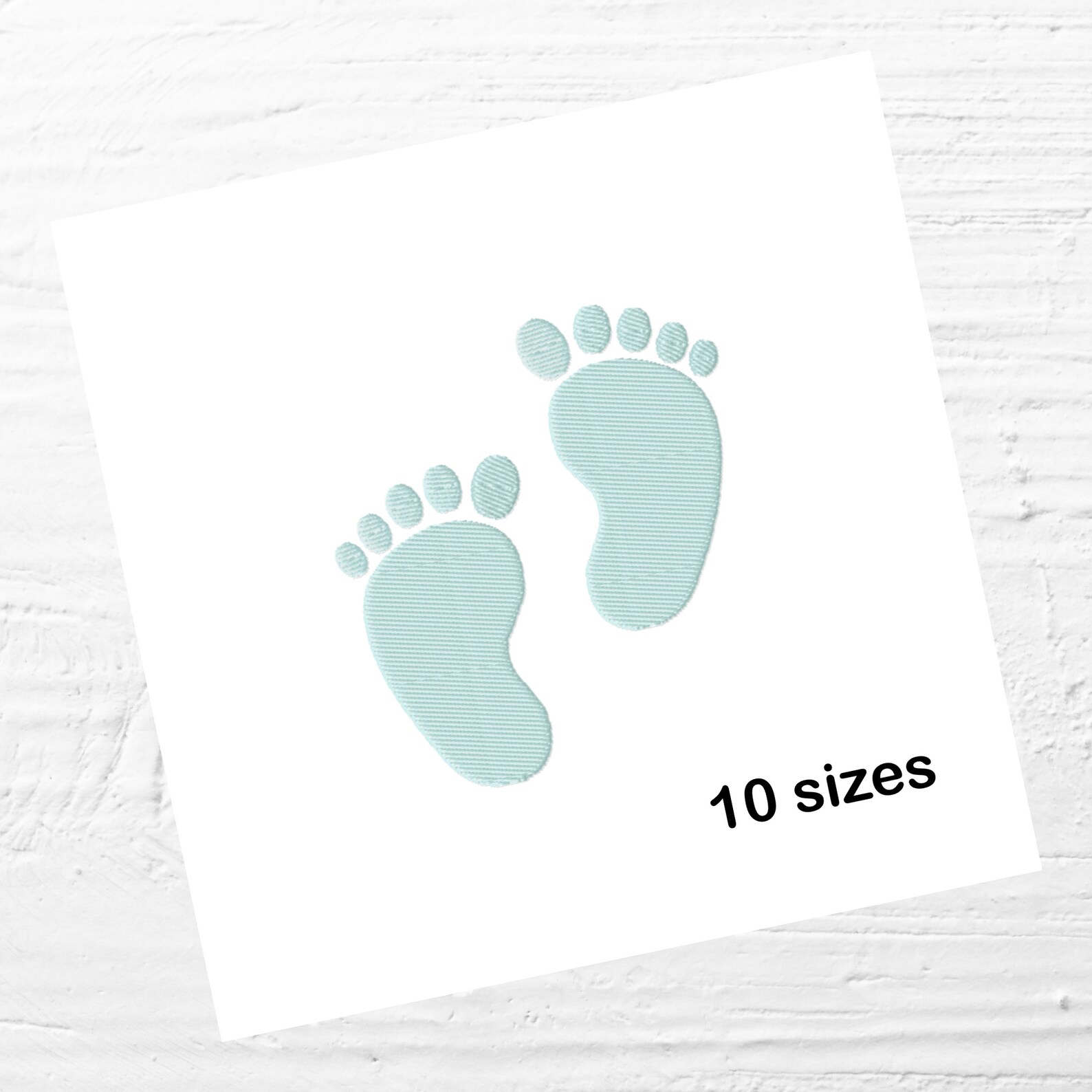 Baby Footprints Embroidery Designs Instant Download 10 - Etsy