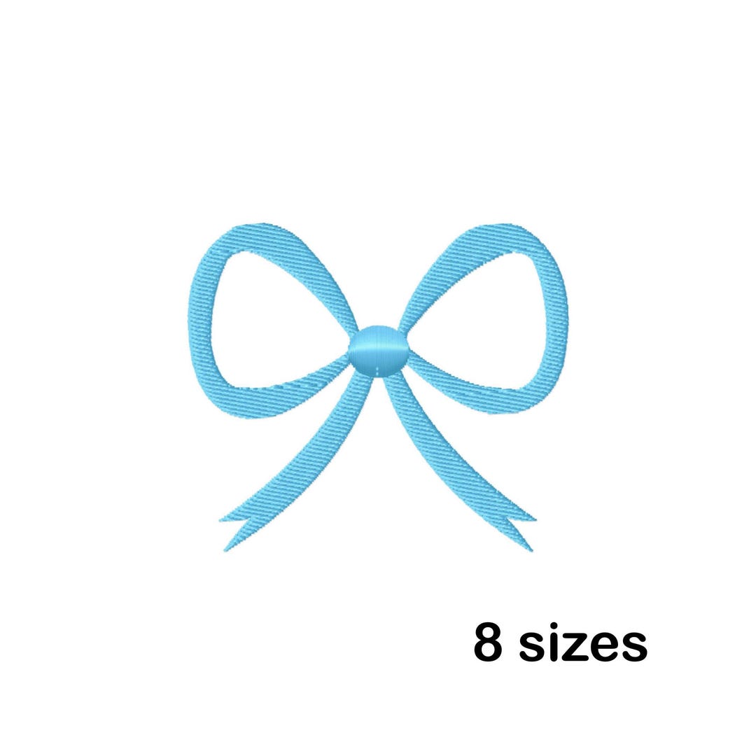 Bow Machine Embroidery Design, Ribbon Pattern, Instant Download - Etsy