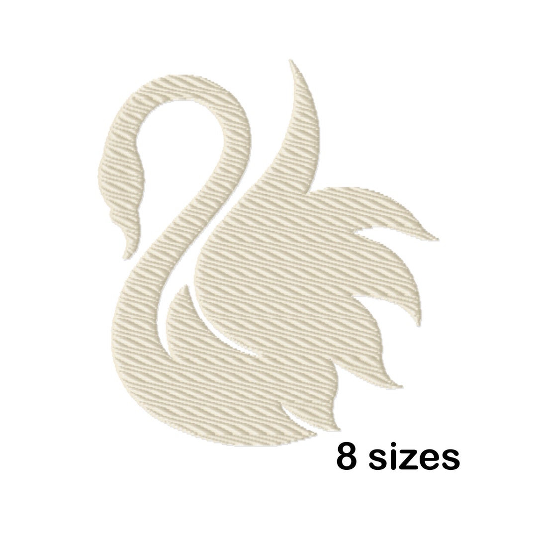Swan Embroidery Design, Instant Download in 8 Sizes - Etsy UK