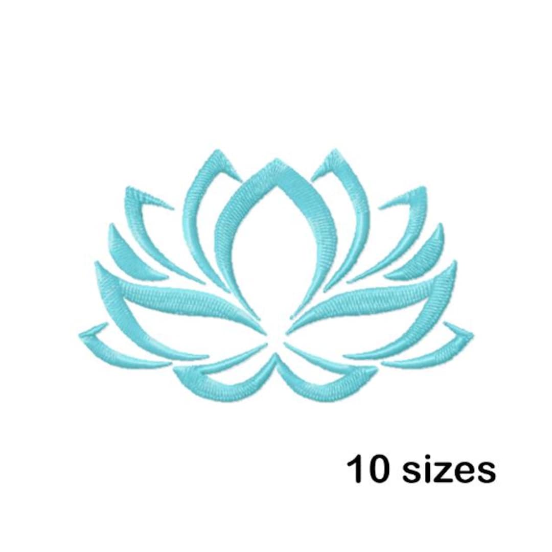 Lotus Flower Embroidery Design, Flower Machine Embroidery File ...