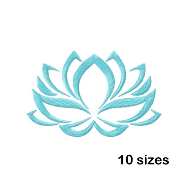 Lotus Flower Embroidery - Etsy