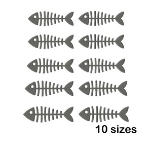 Fish Bone Embroidery Design, Instant Download in 10 Sizes - Etsy