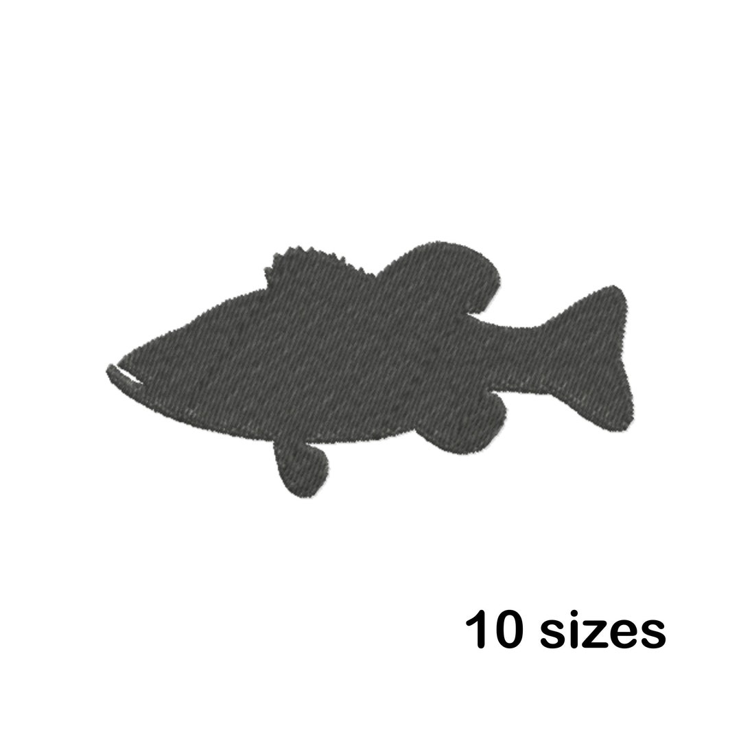 Bass Fish Embroidery Design, Instant Download in 10 Sizes - Etsy