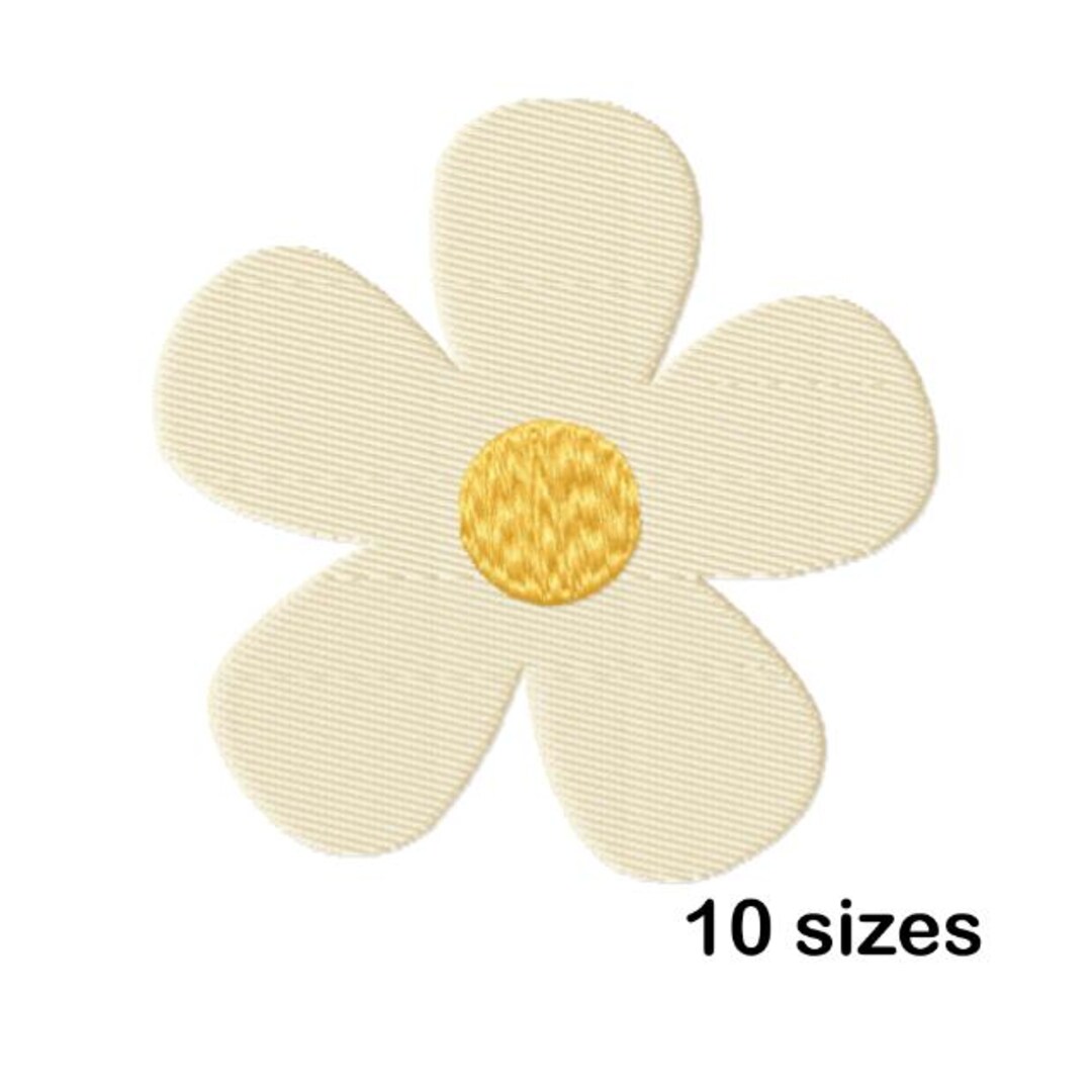 Daisy Flower Embroidery Design, Instant Download in 10 Sizes - Etsy