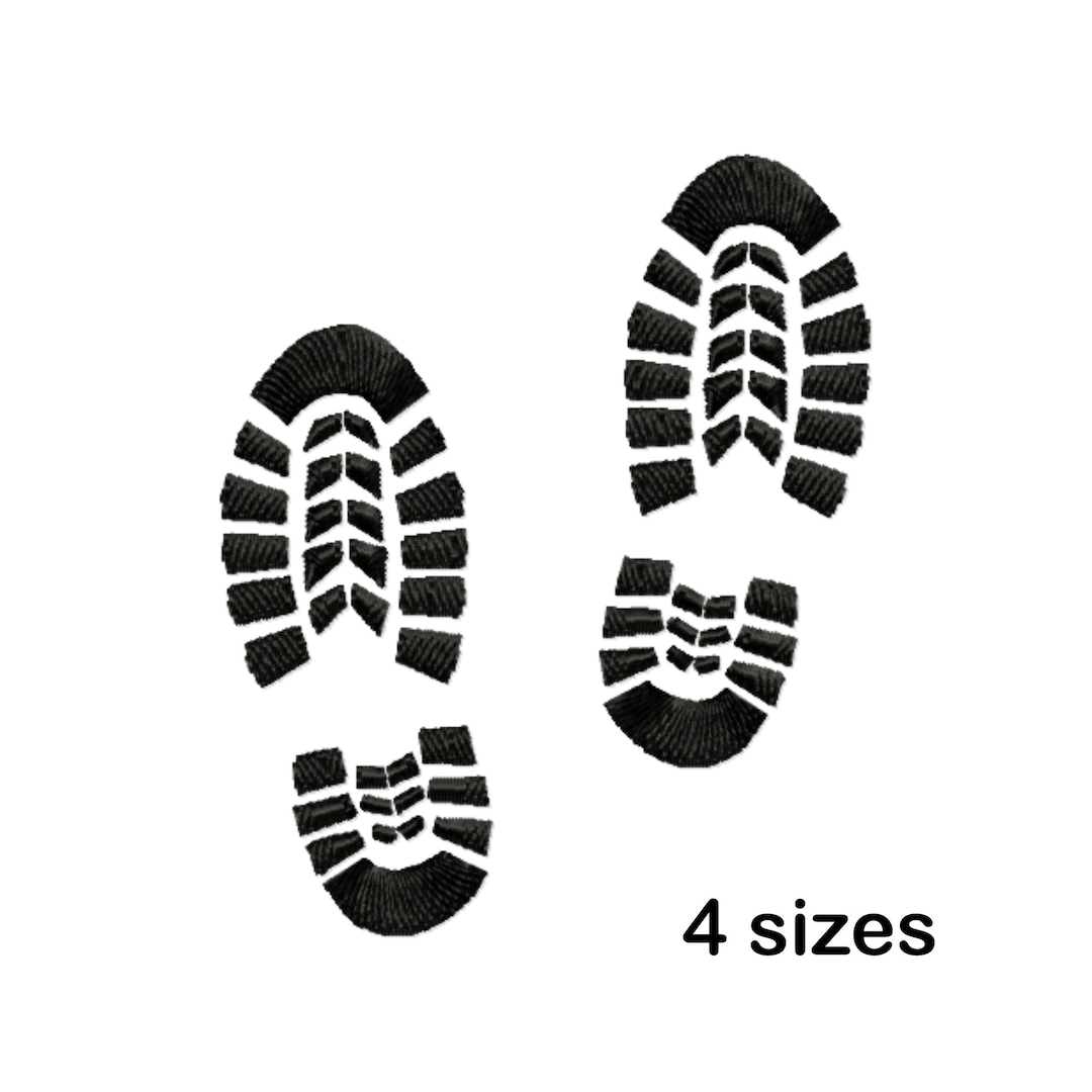 Shoe Prints Embroidery Design, Instant Download in 4 Sizes - Etsy