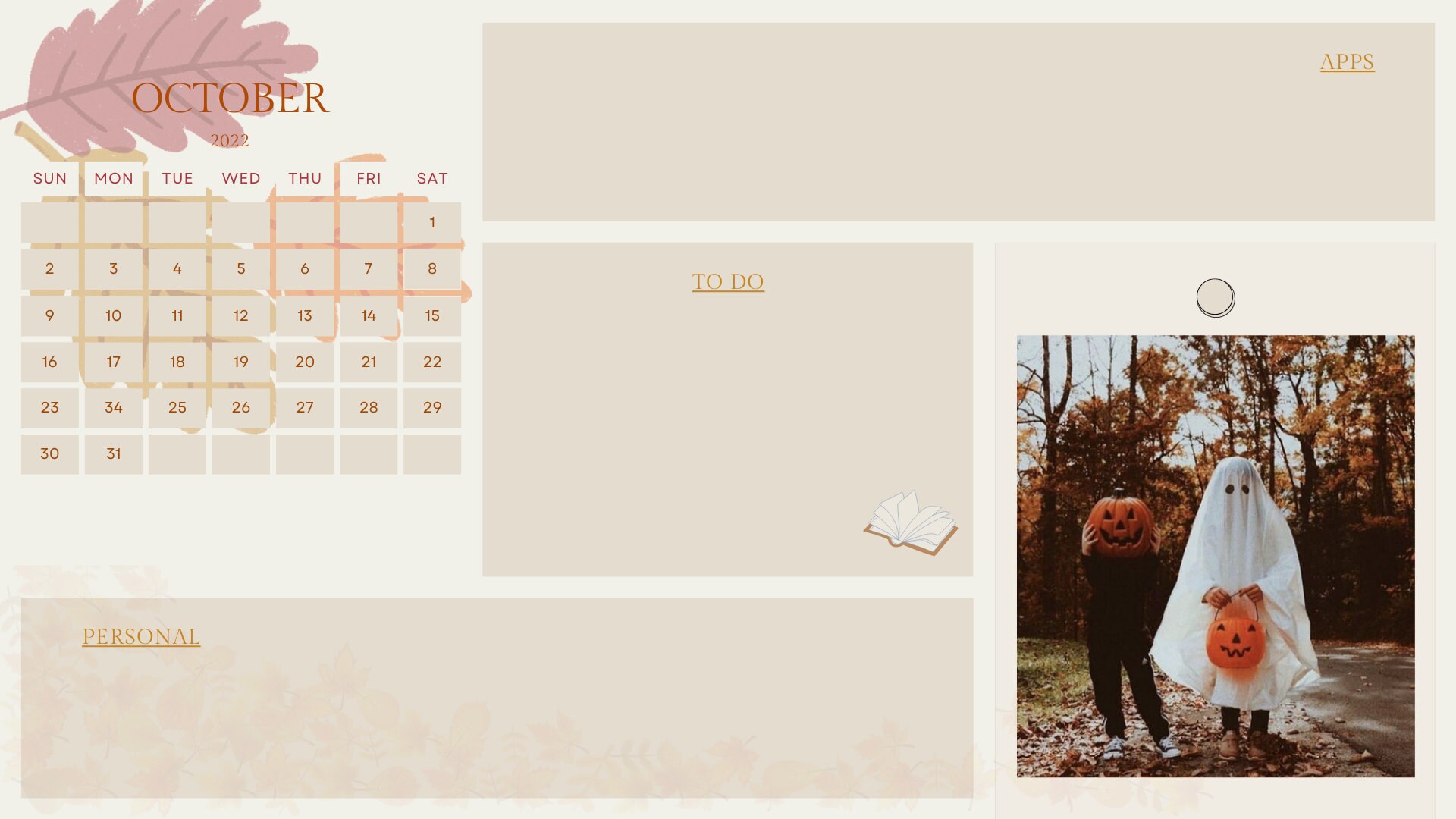 October Desktop Background - Etsy