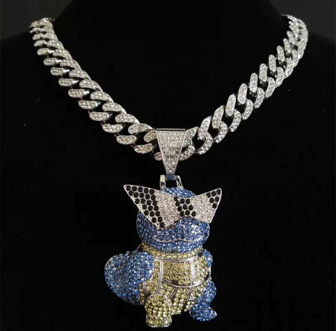 Pokemon Shiggy Iced Out Cuban Link Chain - Etsy