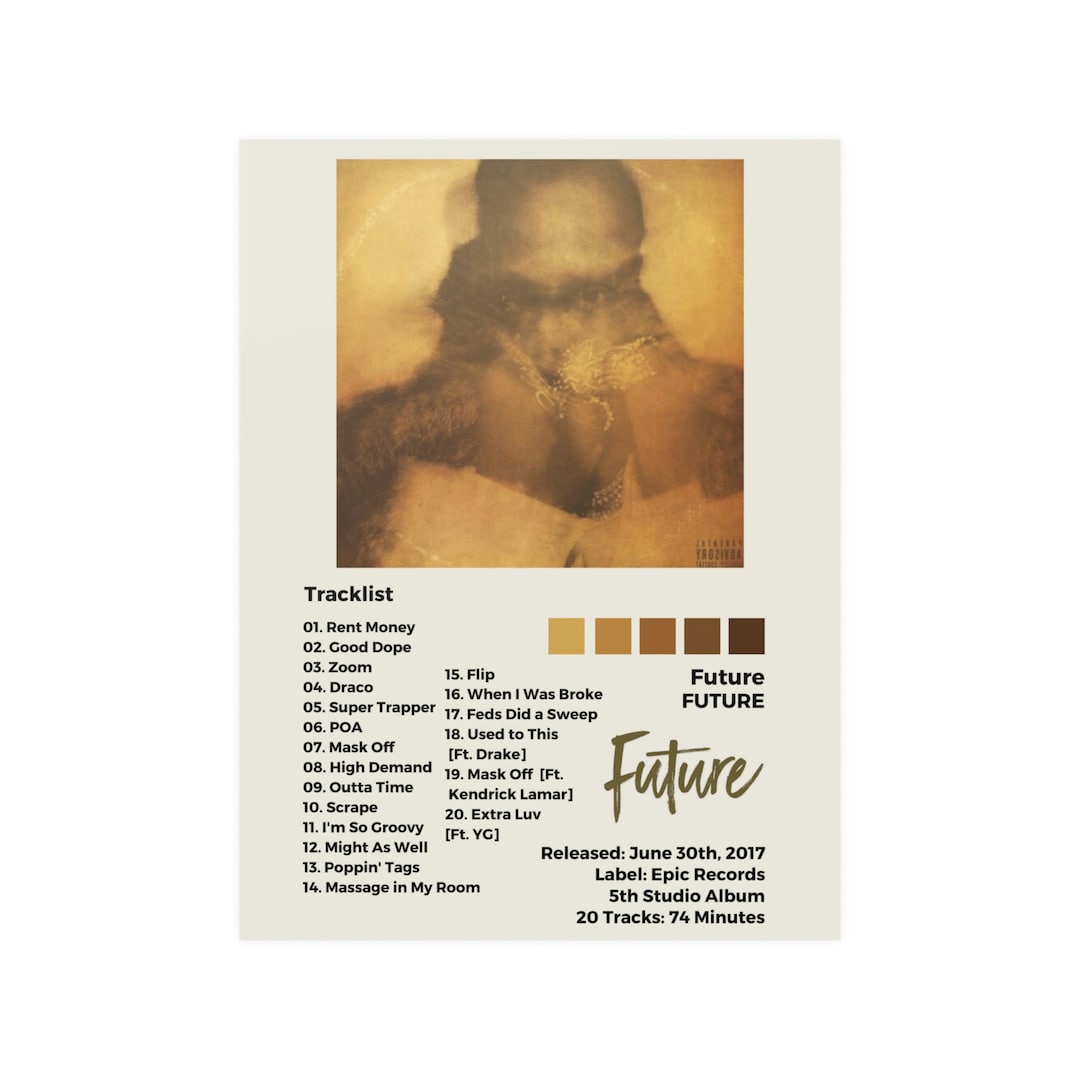 Future Poster FUTURE Album Art Rap Tracklist Satin Poster - Etsy