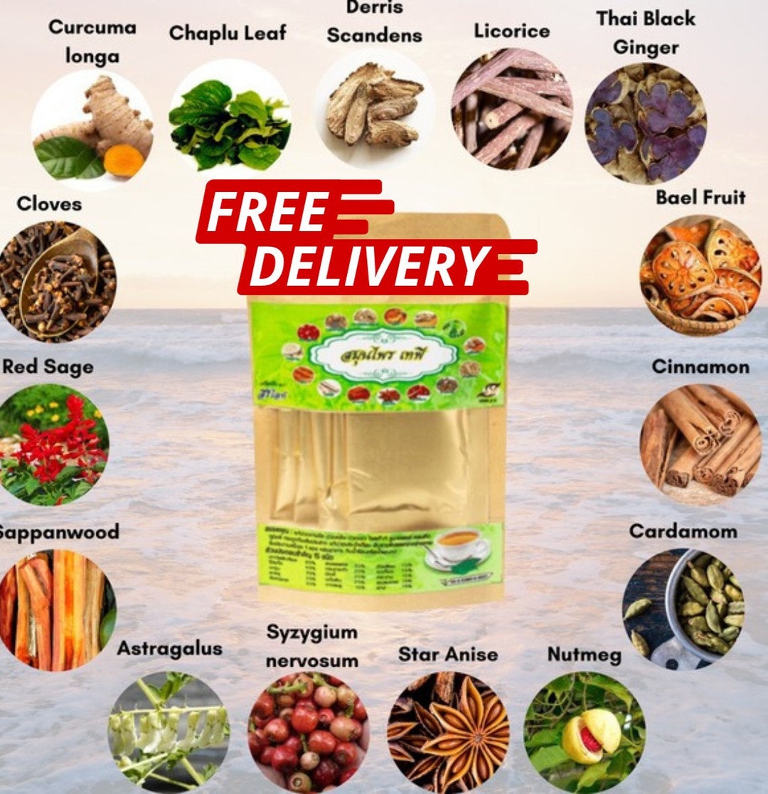 25 Tea Bags Thai Herbal TEPEE TAPEE TEA Relief Organic - Etsy