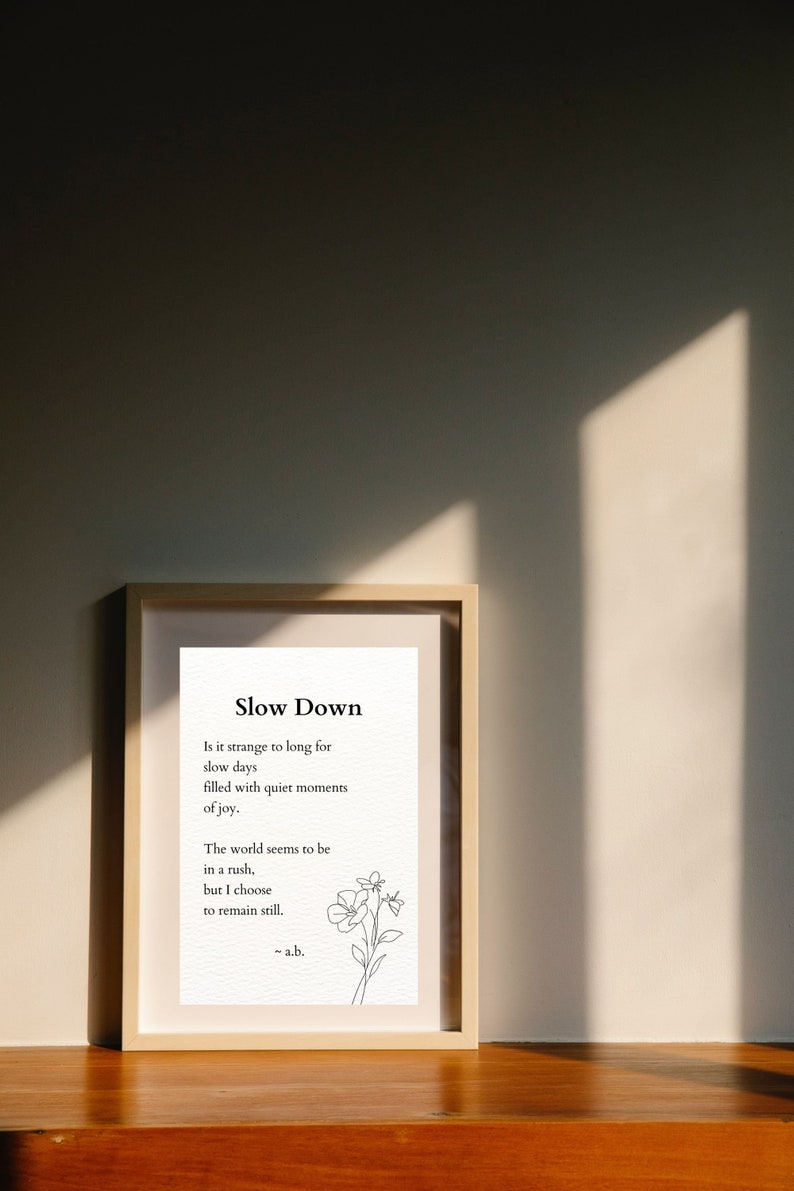 Short Poem Life Slow Down Life, Short Poem Life, Digital Poem Life ...