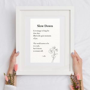 Short Poem Life Slow Down Life, Short Poem Life, Digital Poem Life ...