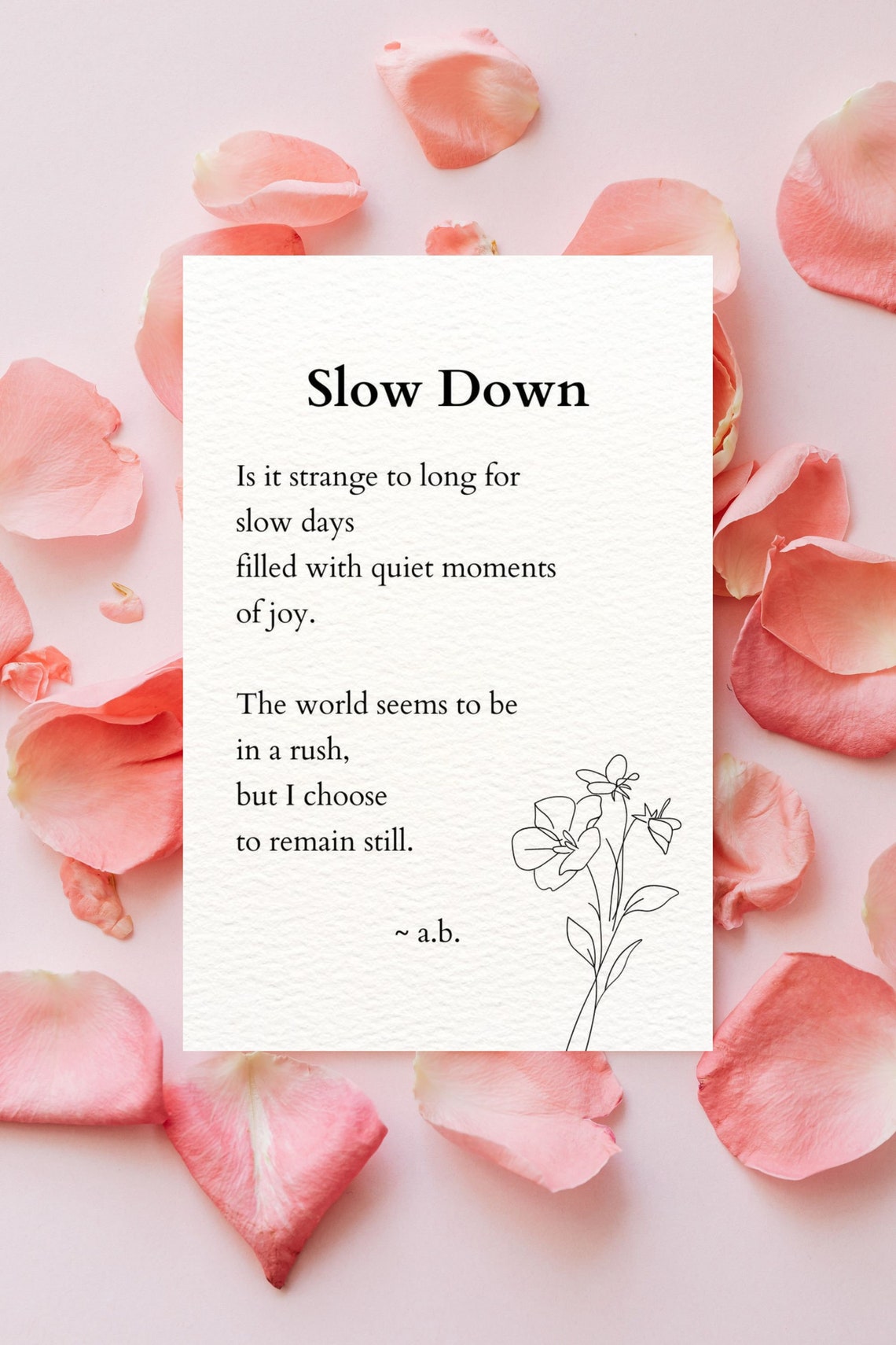 Short Poem Life Slow Down Life, Short Poem Life, Digital Poem Life ...