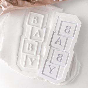 Baby Blocks Cookie Stamp & Cutter, Font Baby, Wooden Blocks, Toy Blocks ...