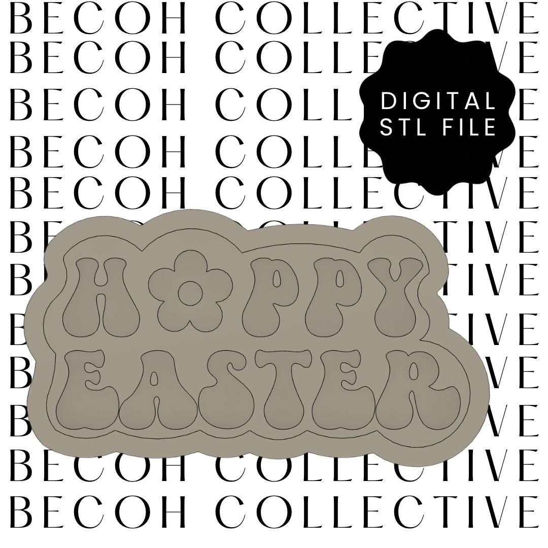 Digital STL File Happy Easter Cookie Stamp & Cutter, STL File, Digital ...