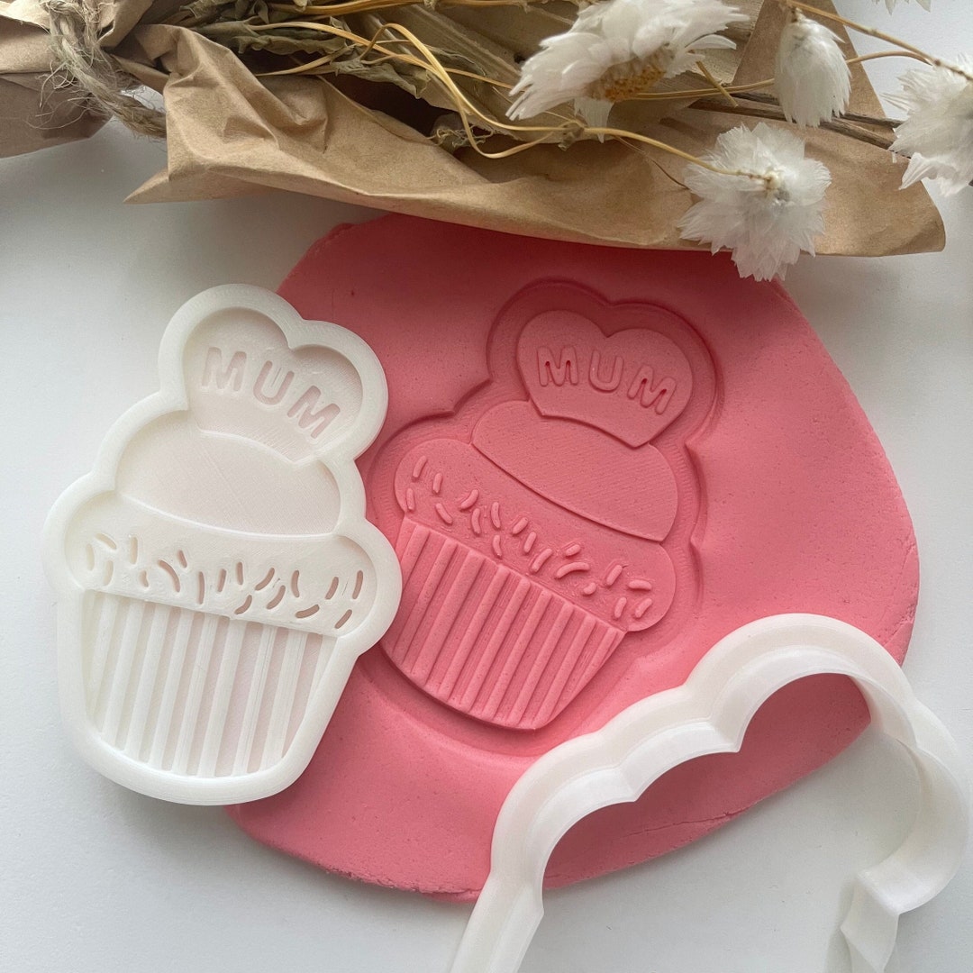 Cupcake for Mum Cookie Cutter & Fondant Stamp, Debosser, Mothers Day ...