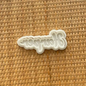 Script Name Cookie Cutter & Fondant Stamp, Debosser, Custom Cookie ...