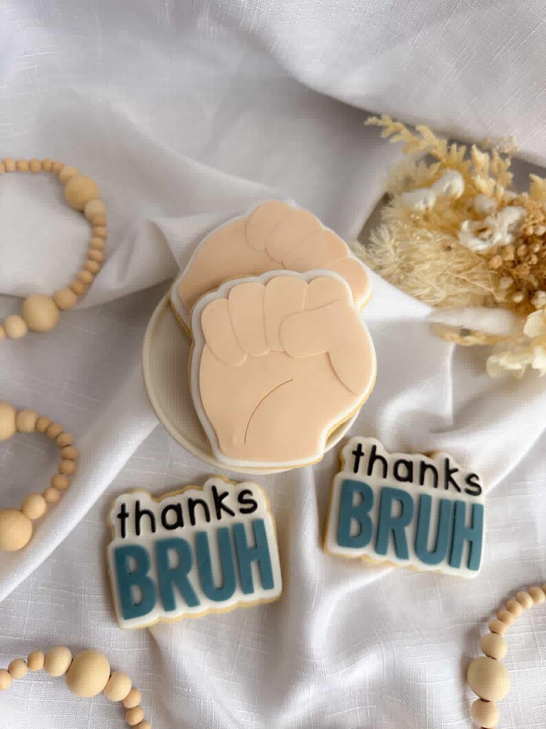 Fist Bump Cookie Stamp & Cutter - Etsy