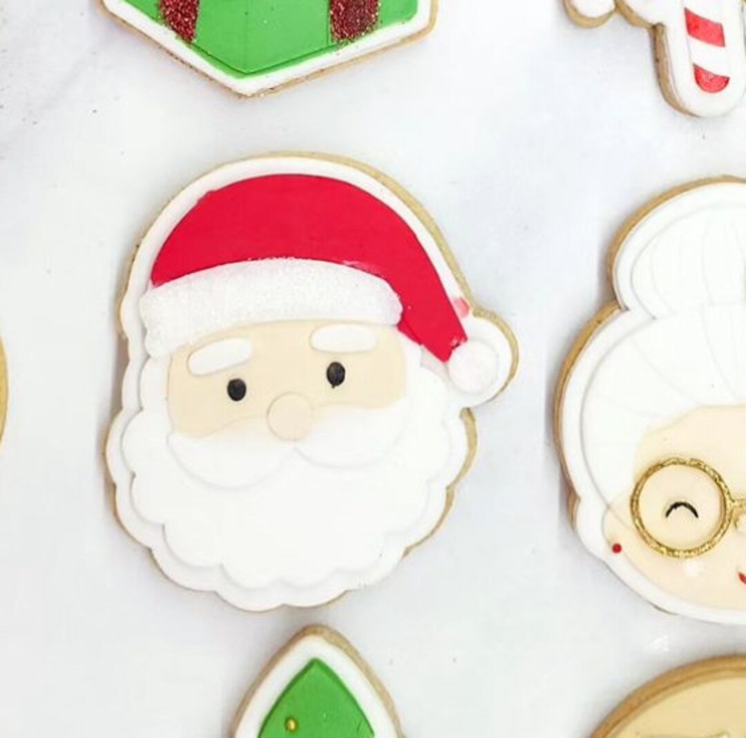 Santa Cookie Stamp & Cutter - Etsy