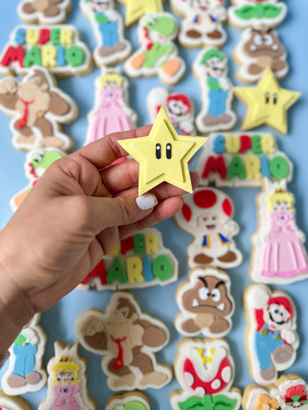 Mario Star Cookie Cutter & Fondant Stamp, Debosser, Mario Bros, Super ...
