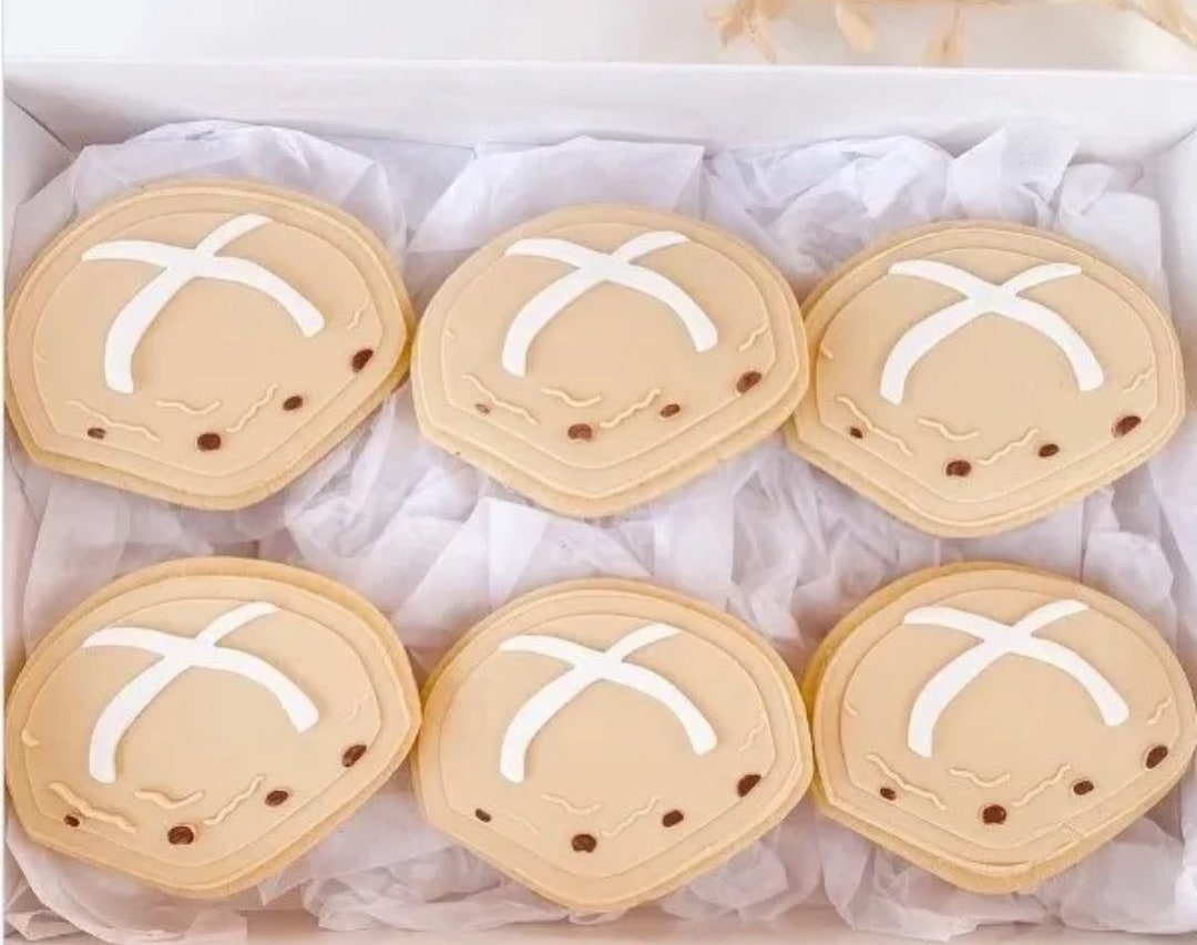 Hot Cross Bun Cookie Cutter & Fondant Stamp, Debosser, Easter Cookies ...