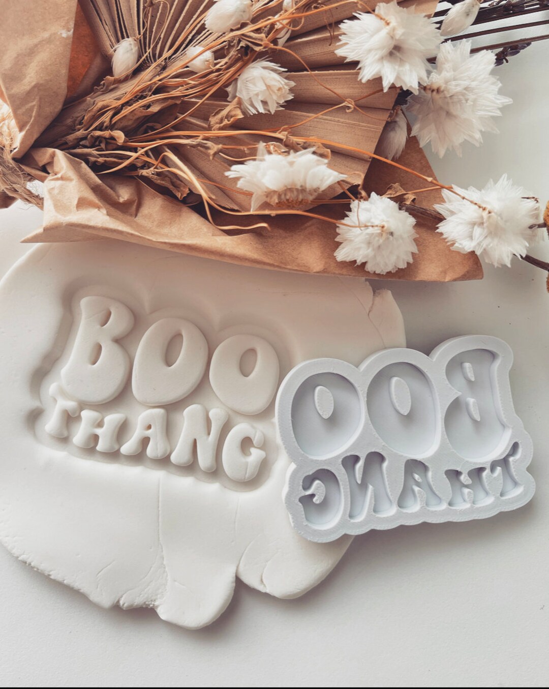 Boo Thang Cookie Cutter & Fondant Stamp Boho Skull Spooky - Etsy Australia