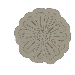 Ruffled Flower Stamp & Cutter, Daisy Flowers, Boho, Floral, Dainty ...