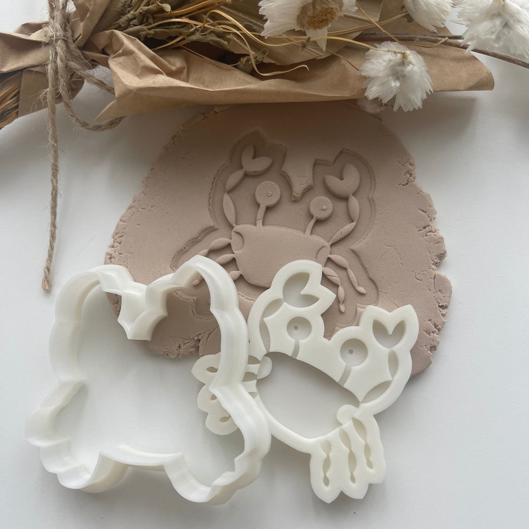 Crab Cookie Cutter & Fondant Stamp, Debosser, Cookie Stamp, Under the ...